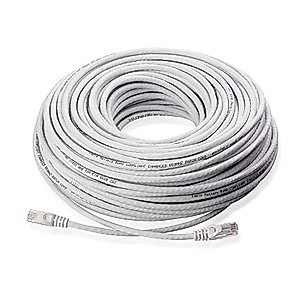 Lknewtrend (4) 100FT Feet CAT5 Cat5e Ethernet Patch Cable - RJ45 Computer Network Internet Wire PoE Switch Cord (4 Pack, 100 FT)