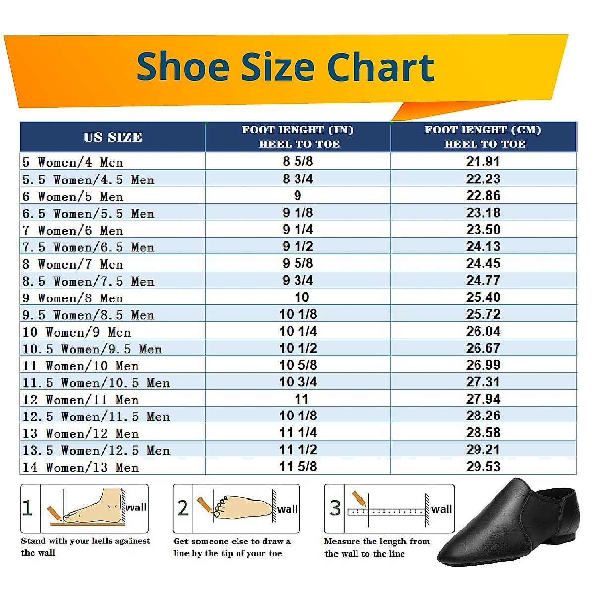 Split Sole Jazz Shoes for Women and Men's Dancing, Black (7.5W / 6.5M)