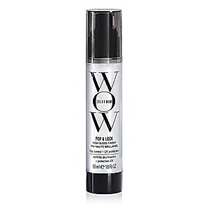 Color Wow Pop + Lock Frizz Control + Glossing Serum – Anti frizz serum with heat protection; Seals split ends; Moisturizes; Prevents color fade; UV protection; Silkens and shines dull, dehydrated hair
