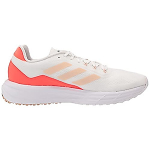adidas Women's Sl20.2 Running Shoe, White/Halo Blush/Solar Red, 8.5