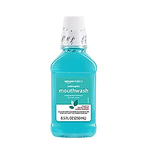 Amazon Basics Antiseptic Mouthwash, Blue Mint, 8.5 Fluid Ounces, 1-Pack (Previously Solimo)