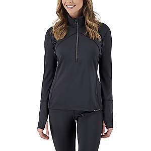 Obermeyer Womens Anya 1/2 Zip Top, Black, Medium