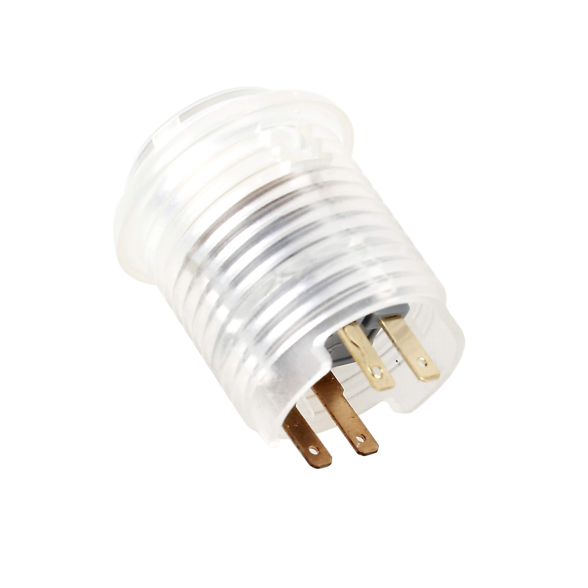EG STARTS 5X 24mm Full Color LED Illuminated Push Button Built-in Switch 5V Buttons for Classic Arcade Joystick Games Mame Jamma Raspberry Pi & White