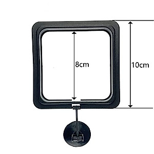 Miokun 9 Pack Aquarium Fish Feeding Ring Floating Food Feeder with Suction Cup, Black