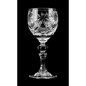 SET of 6 Russian CUT Crystal Shot/sherry Glasses on a Long Stem 65ml/2oz Hand Made