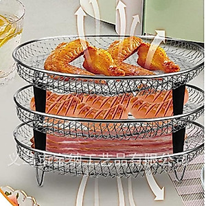 Air Fryer Accessories，Upgrade Air Fryer Rack-Air Fryer Three Stackable Racks for Gowise Phillips USA Cozyna Ninjia Airfryer,Air Fryer Rack Fit all 4.2QT - 5.8QT air fryer,Oven,Pressure Cooker