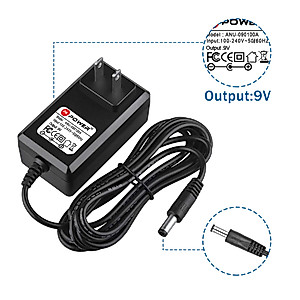 PK Power 9V AC Adapter for Crosley Cruiser Portable Turntable Record Player, Power Supply for CR8005A CR8005A-OR CR8005A-BK CR8005A-GR CR8005A-PI CR8005A-BL CR8005A-TW 6.6FT