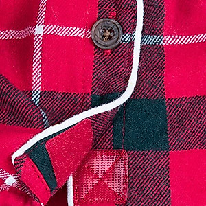 Disney Pluto Holiday Plaid Flannel Shirt for Dogs, Size Small