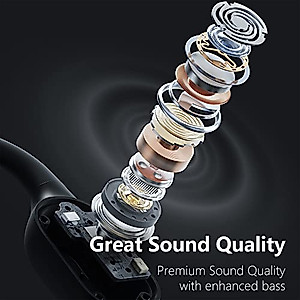 klatre Open Ear Bone Conduction Headphones Wireless Bluetooth 【2023 Version】 for Running/Cycling with Sweat Resistant&Waterproof, Sports Headset Outdoors with ENC Dual Mics for Clear Calls-Sunrise