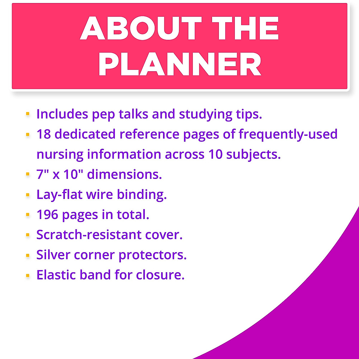 Nursing School Study Planner - Nursing Student Gifts - Spring/Fall Calendar Year - Dates Start January 1, 2024 & Ends January 31, 2025