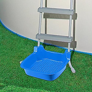 Pool Foot Bath | Foot Bath for Pool Ladder,Anti-Slip Textured Above Ground Pool Foot Soak Tray for Above Ground Swimming Pools or Spas Wash Feet Sand Dirt Before Entering, Installed on Pool Ladder