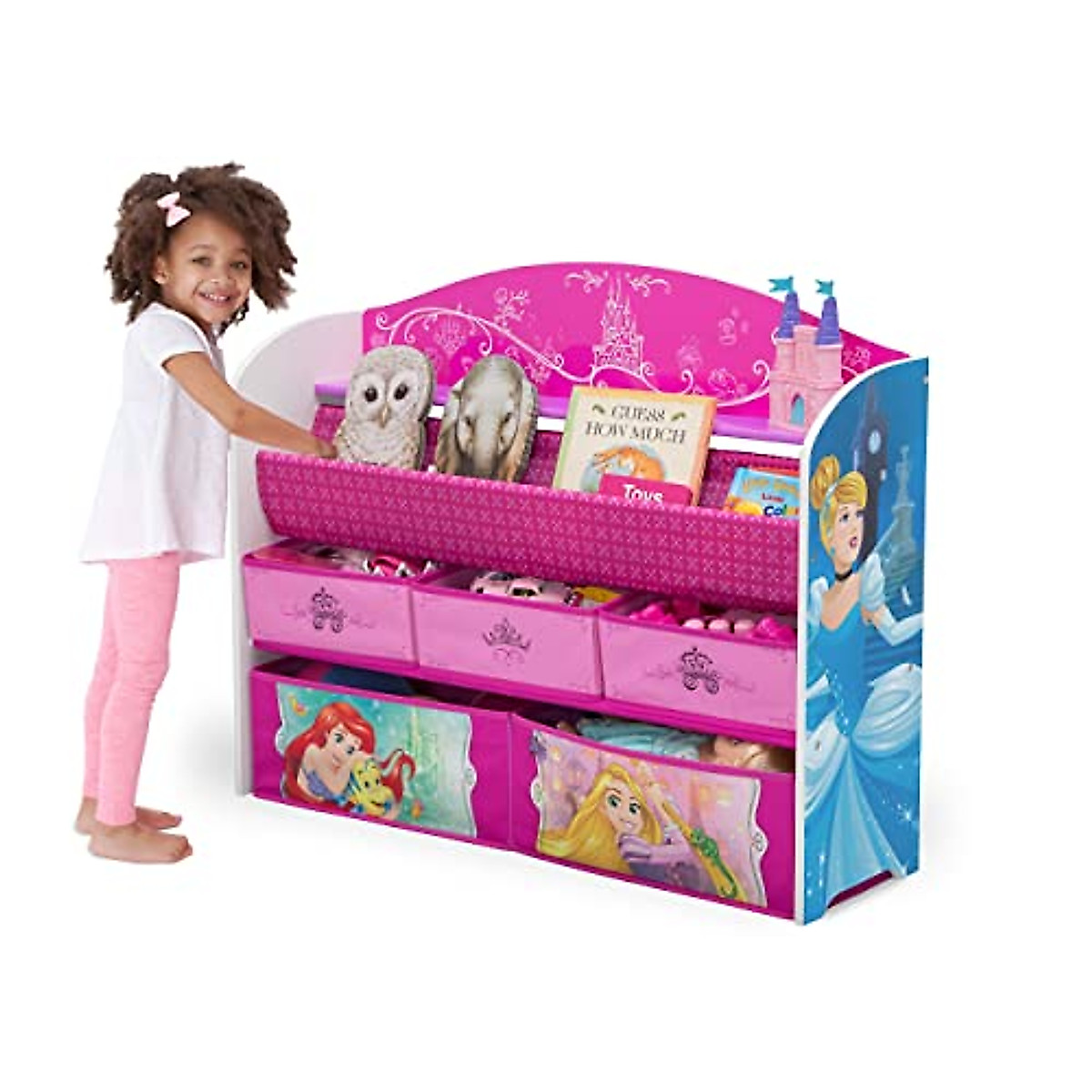 Delta Children Deluxe Book & Toy Organizer, Disney Princess
