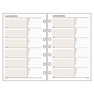AT-A-GLANCE Day Runner Telephone and Address Pages, Refill, Loose-Leaf, Undated, for Planner, 5-1/2" x 8-1/2", Size 4, 32 Sheets/Pack (011-230)