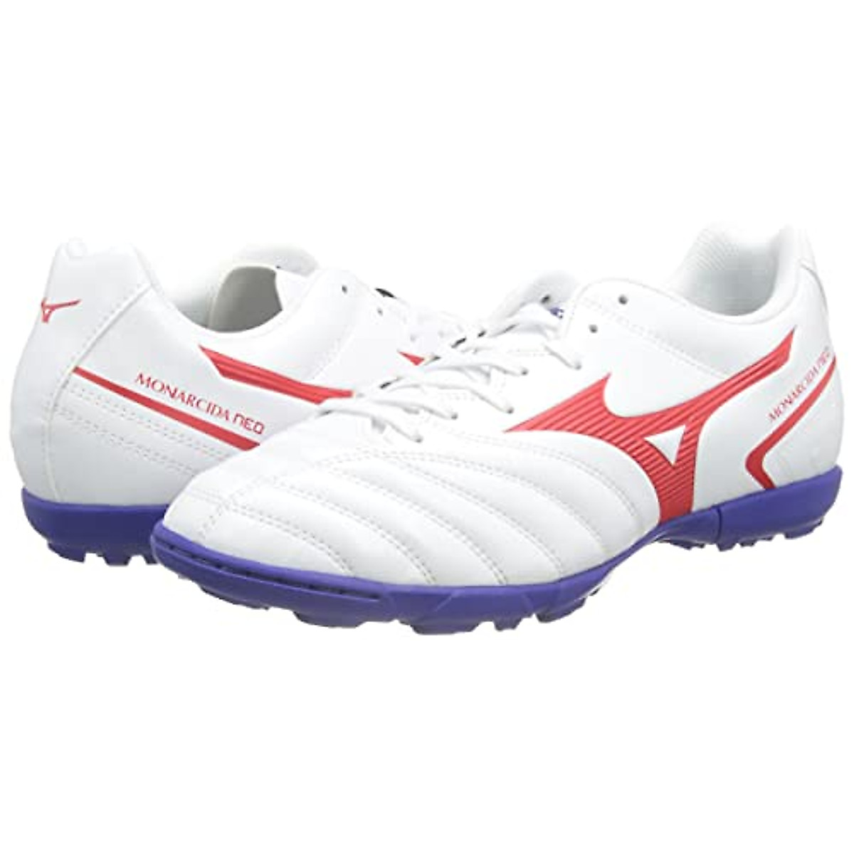 Mizuno Men's Football Shoe, White Highriskred, 10.5