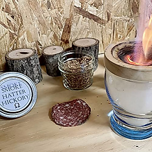 Smoke Hatter Hickory Wood Chips for Cocktail Smokers, Charcuterie Boards Domes | Premium 4oz Jar Refill |