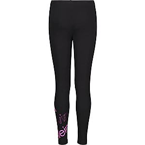 Calvin Klein Girls' Legacy Performance Leggings, Black/Pink, 8-10