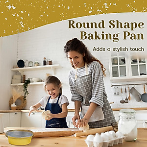 KitchenDance Disposable Colored Aluminum Foil Baking Pan with Lid - 5 Ounces Heavy Duty Baking Cups Perfect for Desserts, Creme Brulee, Flan, Mini Cakes - Pack of 100#A41 (Gold, Flat Lids)