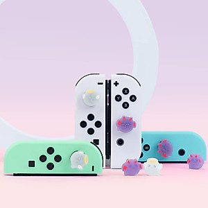 GeekShare Luminous Ghost Thumb Grip Caps, Soft Silicone Joystick Cover Compatible with Switch/OLED/Switch Lite,4PCS