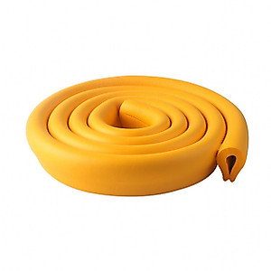 Orange 2x2 Meters (13 FT) U Shape Glass Table Edge Protectors Premium High Density Foam Baby Safety Bumper Guard Foam Strip