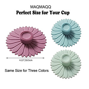 Sunflower Silicone Cup Covers (Set of 3), Multicolored Silicone Lids for Mugs, Cups, Flexible Mug Covers, Tea Pots, Hot Cup Lids for Coffee & Tea