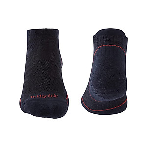 Bridgedale Mens Hike Ultralight T2 Merino Performance Low, Navy/Red, Large