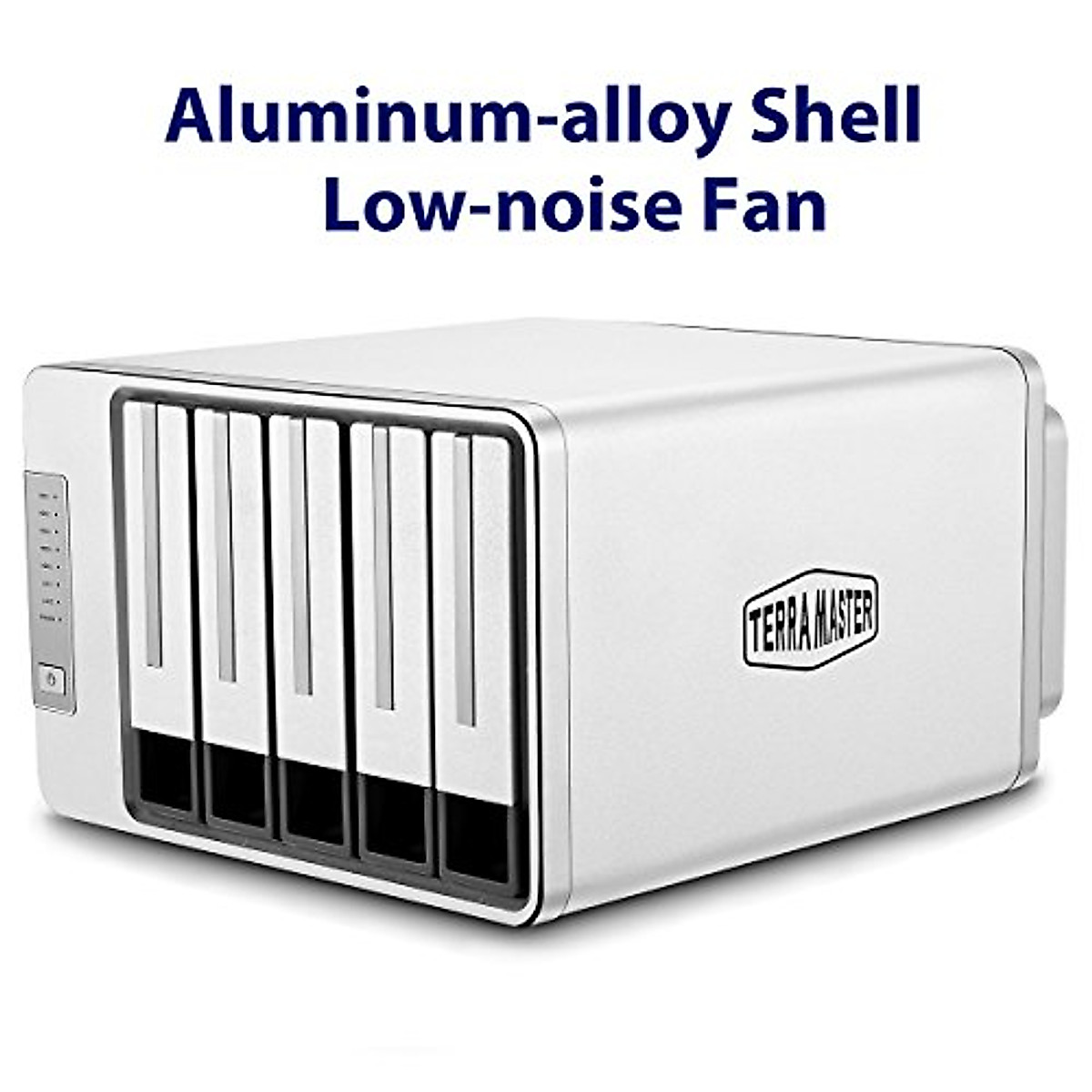 TERRAMASTER F5-221 NAS Storage 5Bay - Apollo J3355 Dual Core 2.0GHz 2GB Memory Plex Media Server Network Attached Storage, Diskless