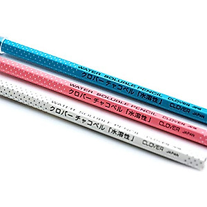 Clover Water Soluble Pencil-White, Pink & Blue