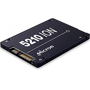 Micron 5210 ION 960 GB Solid State Drive - 2.5" Internal - SATA (SATA/600) - 0.8 DWPD - 540 MB/s Maximum Read Transfer Rate - 256-bit Encryption Standard - 5 Year Warranty