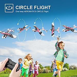 4DRC RC Plane, 2.4Ghz Remote Control Airplane,Flying with 2 Batteries & Propeller 6-axis Gyro Stabilizer,Blue&Green Light,Easy to Fly for Beginners Adults Kids Boys