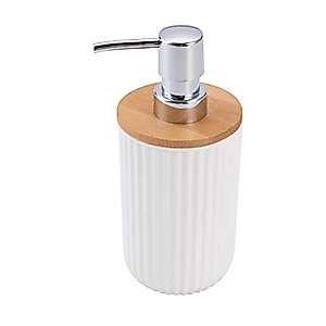 KRALIX Four Piece Bathroom Vanity Accessory Set - Includes Toothbrush Holder, Lotion Dispenser, Soap Dish and Tumbler (White)