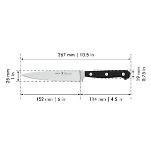 HENCKELS Classic Razor-Sharp Steak Knife Set of 4 and Utility Knife, German Engineered