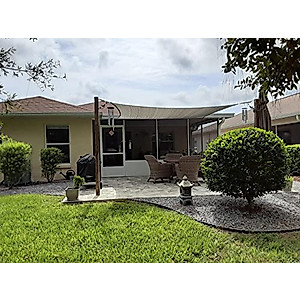 Ifenceview 6'x6'-6'x24' Rectangle UV Blocking Sun Shade Sail Canopy Awning for Patio Yard Garden Driveway Outdoor Facility (6' x 17', Grey)