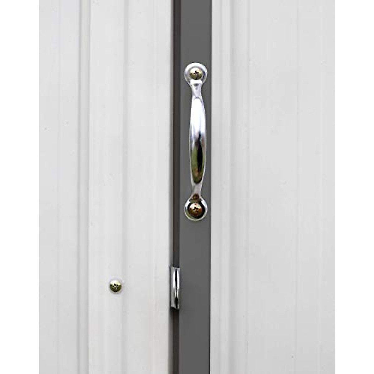 ARROW 6' x 5' EZEE Galvanized Steel Low Gable Shed Cream with Charcoal, Storage Shed with Peak Style Roof