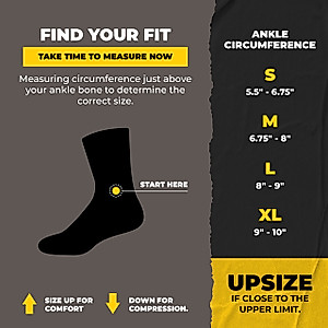 Ankle Brace for Women and Men - Adjustable Strap for Arch Support - Plantar Fasciitis Brace for Sprained Ankle Achilles Tendonitis Pain and Injured Foot - Breathable Copper Infused Nylon (Large)