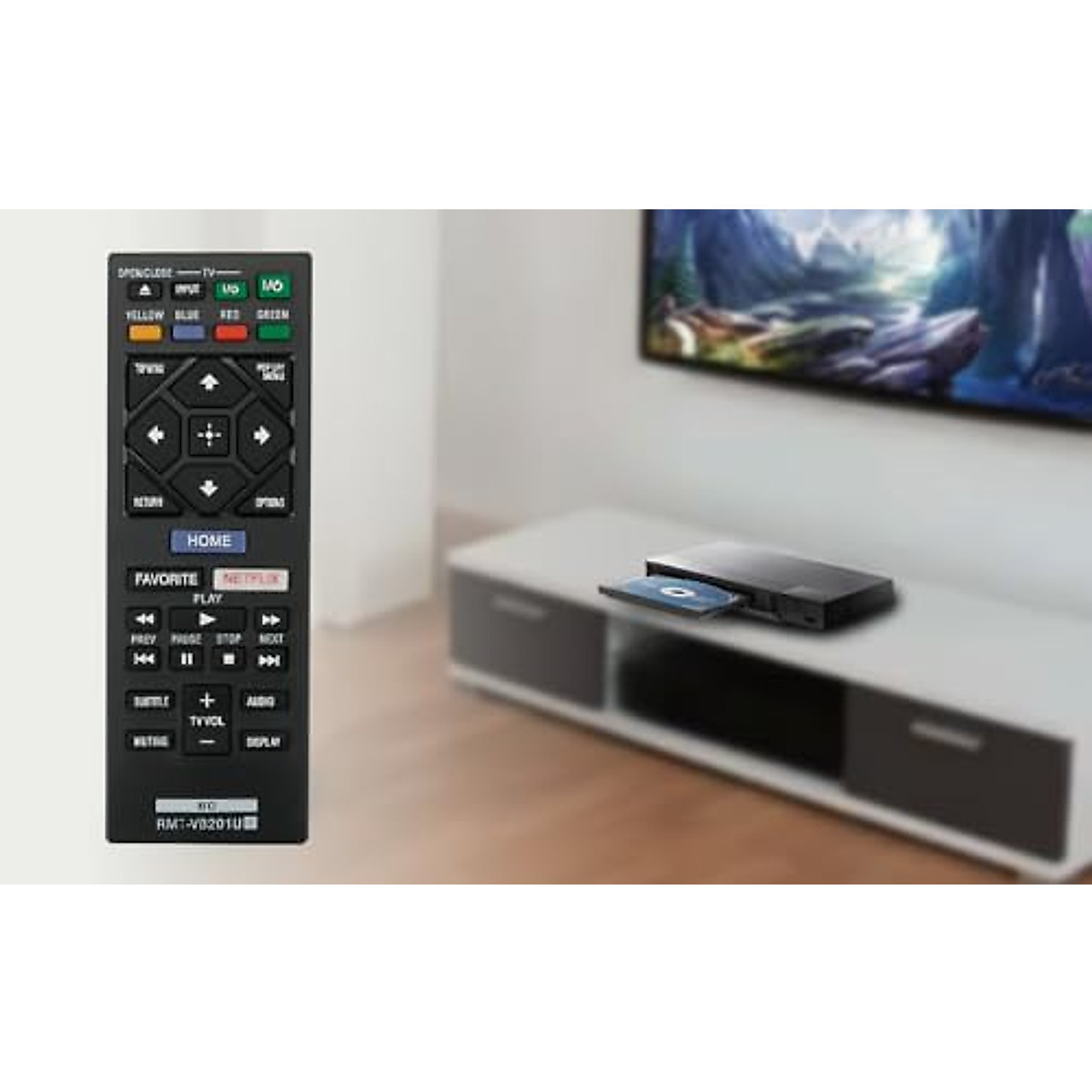 RMT-VB201U Replace Remote Control fit for Sony Blu-Ray BD Disc DVD Player BDP-BX370 BDP-S1700 BDP-S3700 UBP-X700 BDPBX370 BDPS1700 BDPS3700 UBPX700