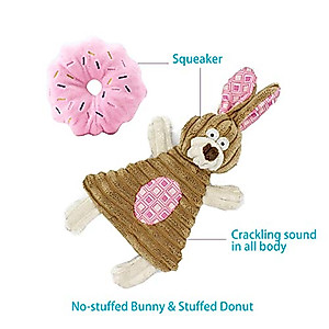 Volacopets Puppy Toys for Teething, Puppy Chew Toys for Small Dogs, Crinkle Dog Toys Small Breed Boredom and stimulating, Dog Toys for Small Dogs, Pink, 5-Pack