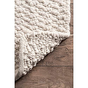 nuLOOM Glendora Hand Woven Chevron Area Rug, 5' x 8', Ivory