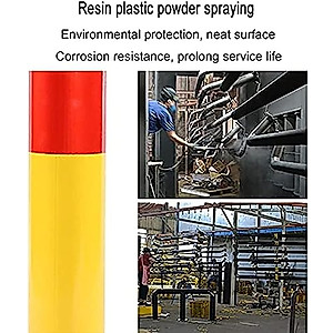 JIAYOYO Parking Space Lock,Folding Parking Barrier Manual Parking Space Lock,Safety Bollard with Built-in Lock,60cm