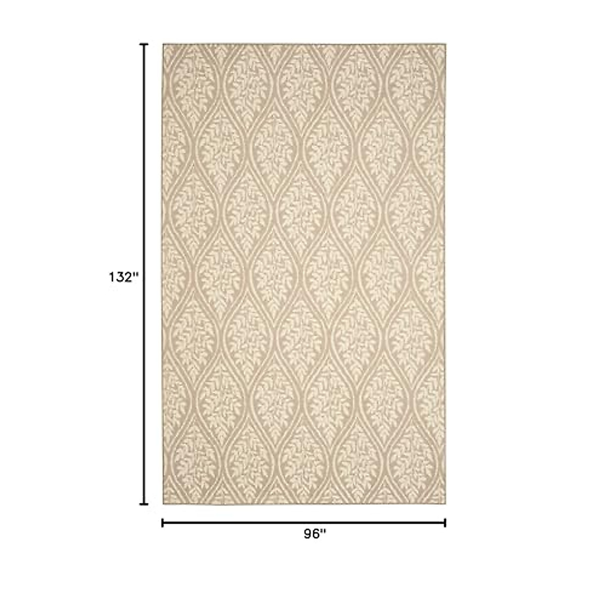 SAFAVIEH Palm Beach Collection Area Rug - 8' x 11', Sand & Natural, Handmade Jute, Ideal for High Traffic Areas in Living Room, Bedroom (PAB515A)