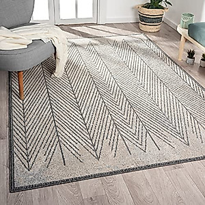 LUXE WEAVERS Gray 4x6 Geometric Area Rug