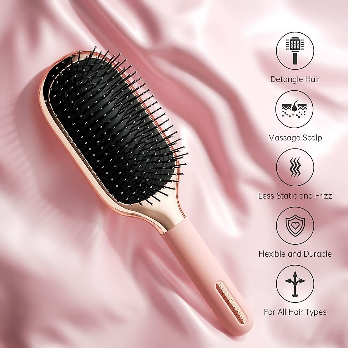 Melbang Hair Brush for Thick Curly Thin Long Short Wet or Dry Hair Adds Shine and Makes Hair Smooth Hair Comb Paddle Hair Brush for Men Women Kid