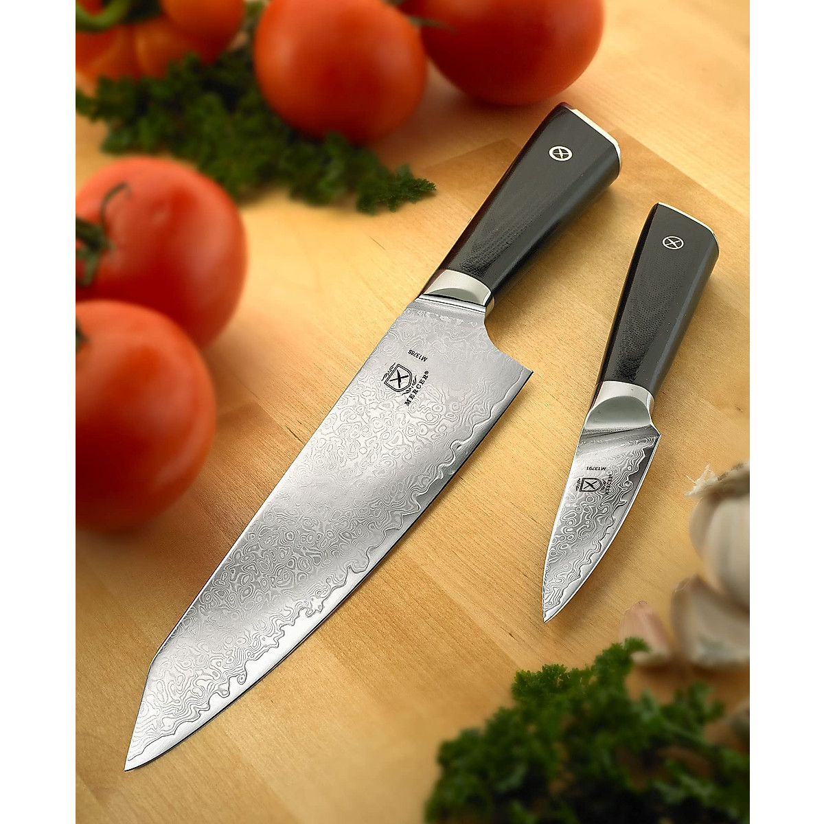 Mercer Culinary Premium Grade Super Steel 8-Inch Chef and 3.5-Inch Paring Knife Set, G10 Handles