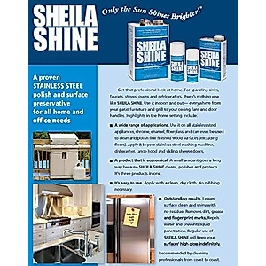 Sheila Shine Stainless Steel Cleaner and Polish 1 Quart Can Sold Indivdually