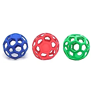 FROATS 3 Pcs Horse Treat Ball Feeder Toy, Goat Horse Hay Ball Horse Toys, Silicone Goat Feeder Hanging Feeding Toy for Horse Goat Sheep Relieve Stress