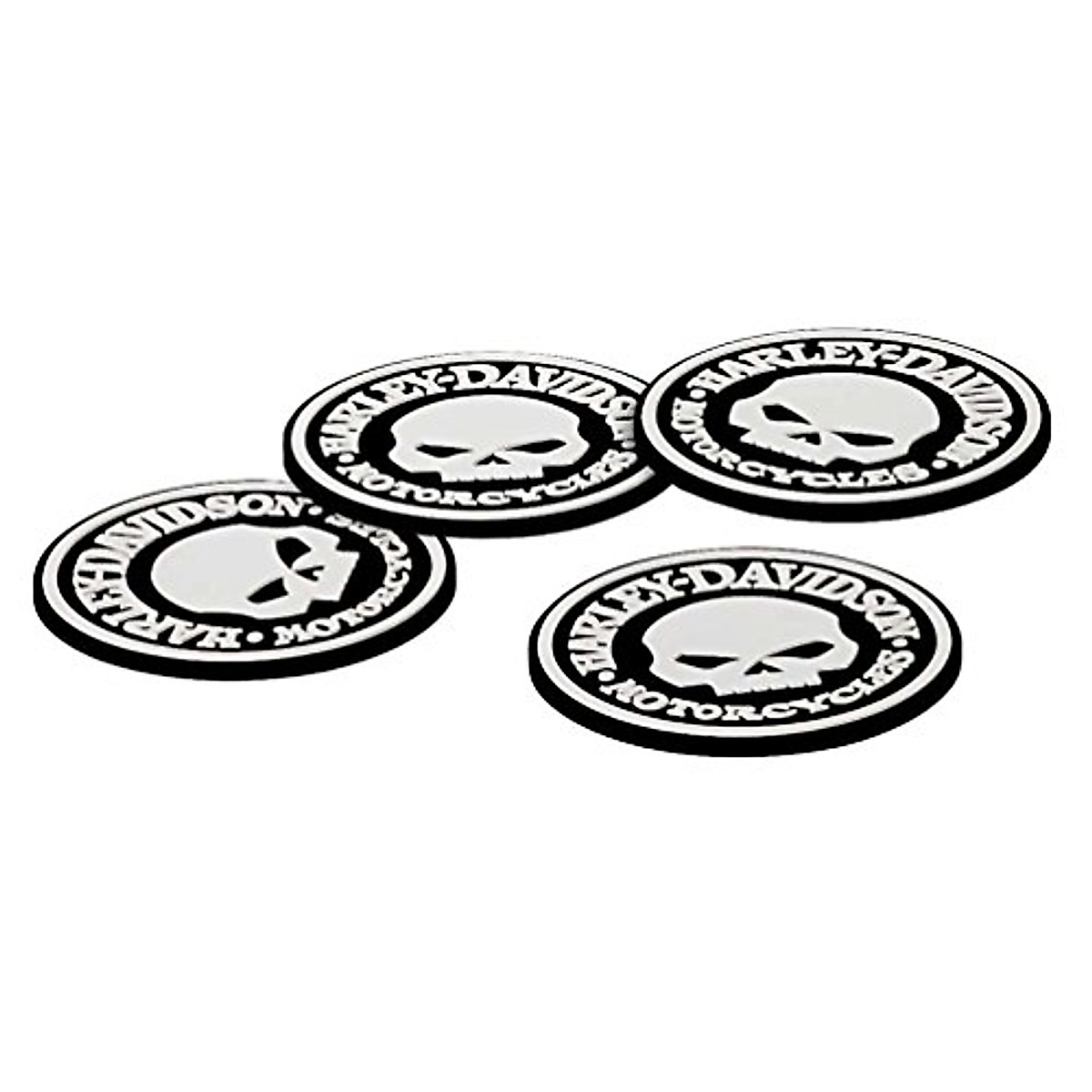 Harley-Davidson Skull Coasters Set - 4 Rubber Coasters HDL-18522