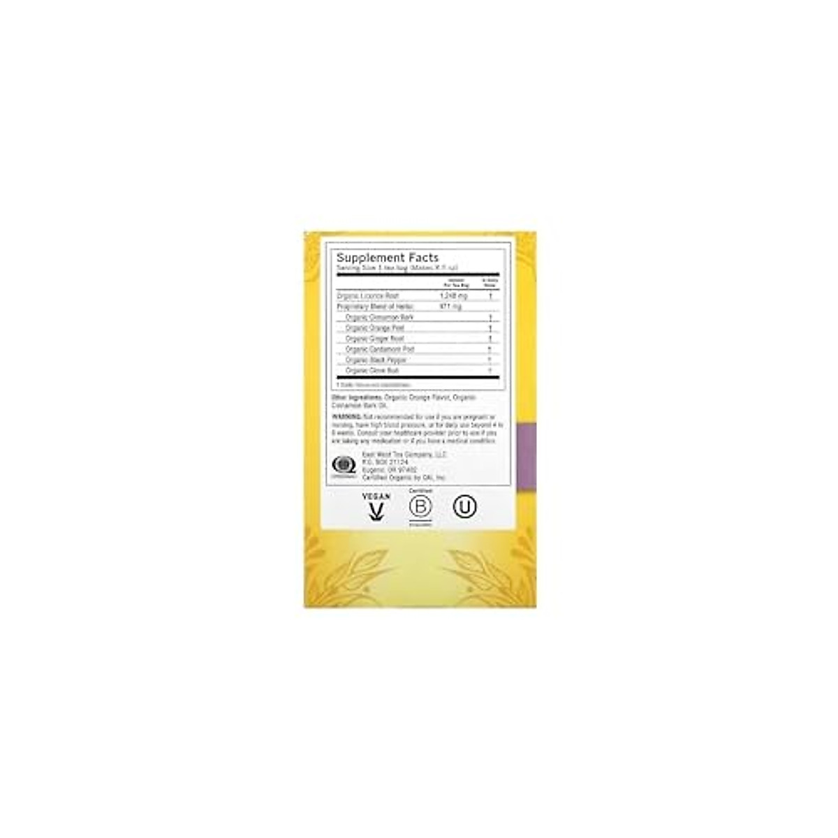 Organic Egyptian Licorice 16 tea bags by Yogi Tea