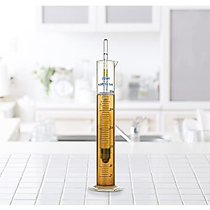 Fermentaholics Hydrometer Test Jar & Measuring Cylinder - Test Homebrewed Beer, Wine, Mead, Cider, & Fermented Beverages – Easy to Use & Read - 250 ML - Heat Resistant Up to 121° Celsius