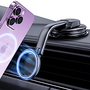 DOLYOFG for Magsafe Car Mount,【Strong Magnets & Low Profile】 Magnetic Phone Holder for Car Dashboard Windshield Universal Hands Free Car Phone Holder for iPhone 14 13 12 Pro Max Plus Mini Android