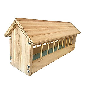 Wooden Pigeon Feeder Bird Feeder Food Dispenser Tool for Pigeon Chicken Duck Bird Poultry Wooden House Design