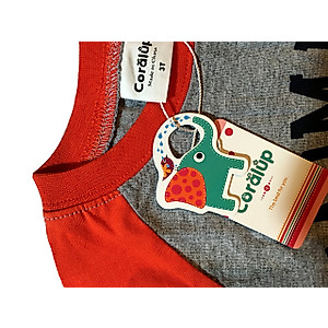 Coralup Toddler Boys Girls Unisex Cotton 2PCS Clothing Playwear Set(3-4Y,Mommy's Hunk)